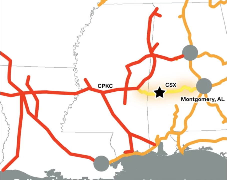 New railroad interchange planned for Alabama