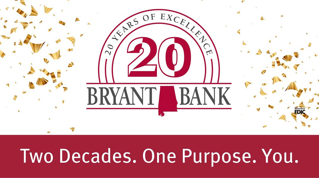 Bryant Bank Celebrates 20 Years of Alabama-Focused Community Banking