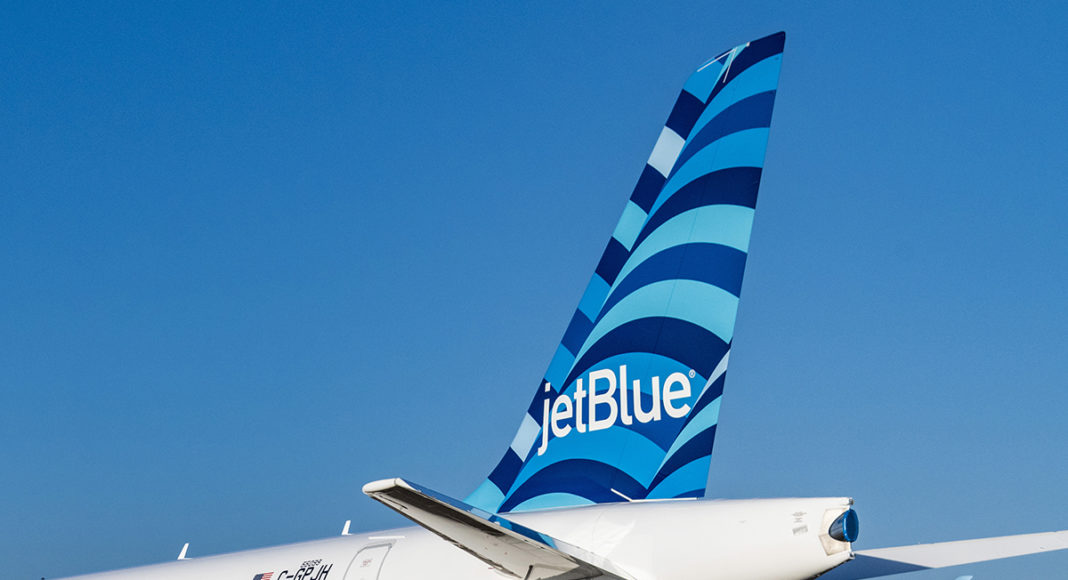 JetBlue Shows Off New Tail Design on its First A220